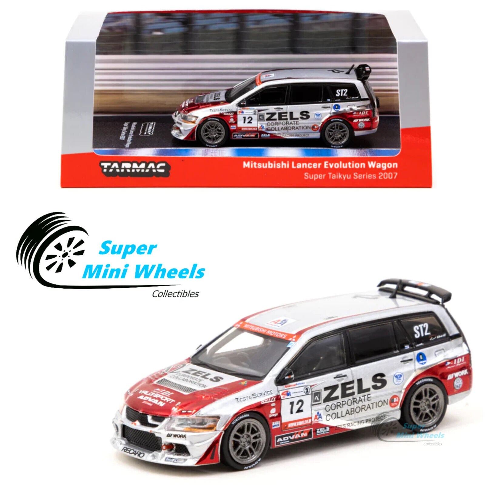 Tarmac Works 1:64 Mitsubishi Lancer Evolution Wagon Super Taikyu Serie ...