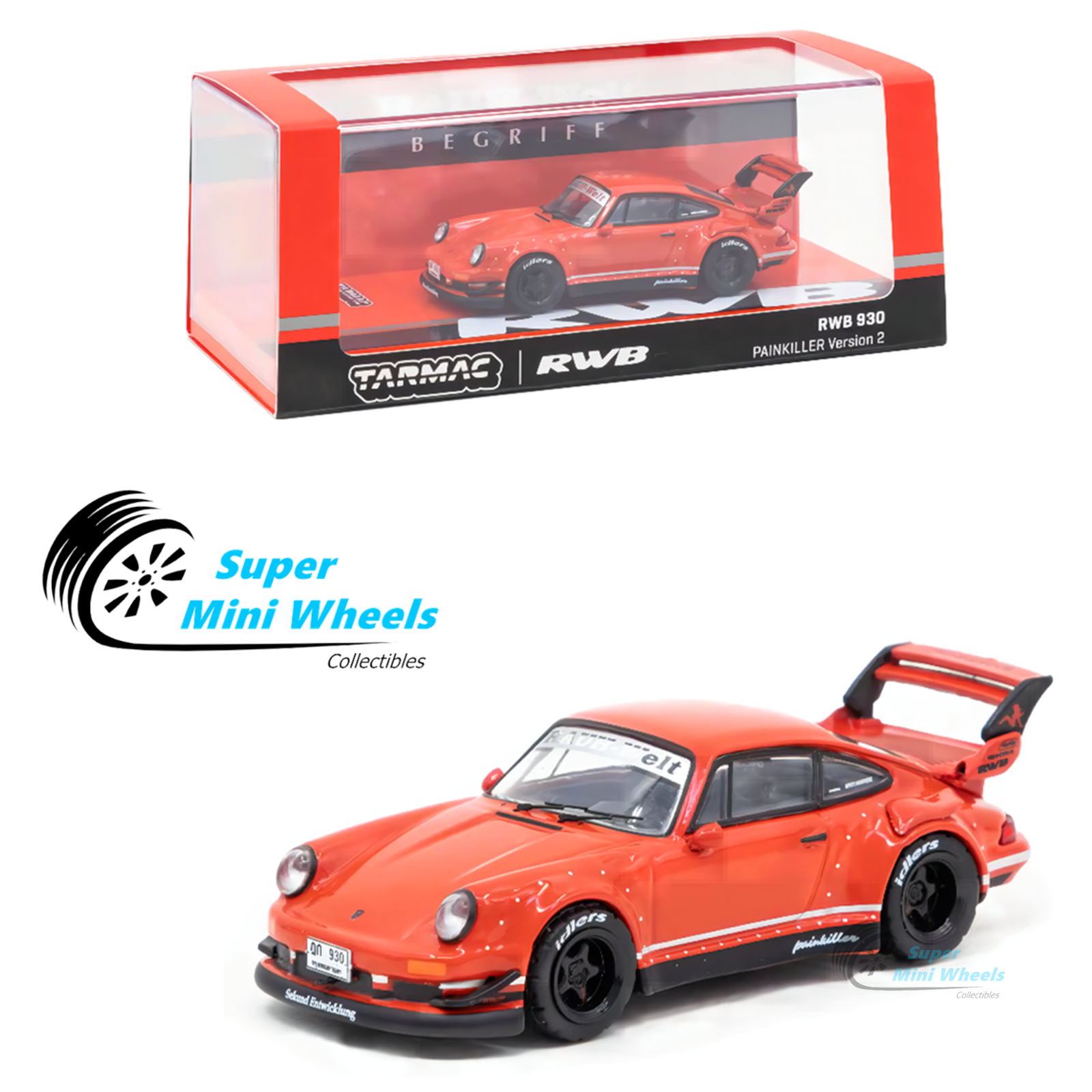 Tarmac Works 1:64 RWB Porsche 930 Painkiller Version 2 (Red) – Super ...