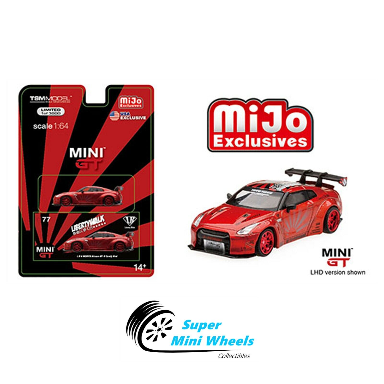 Mini GT 1:64 LB Works Nissan GT-R (R35) Candy Red #77【In Stock】 – Super ...