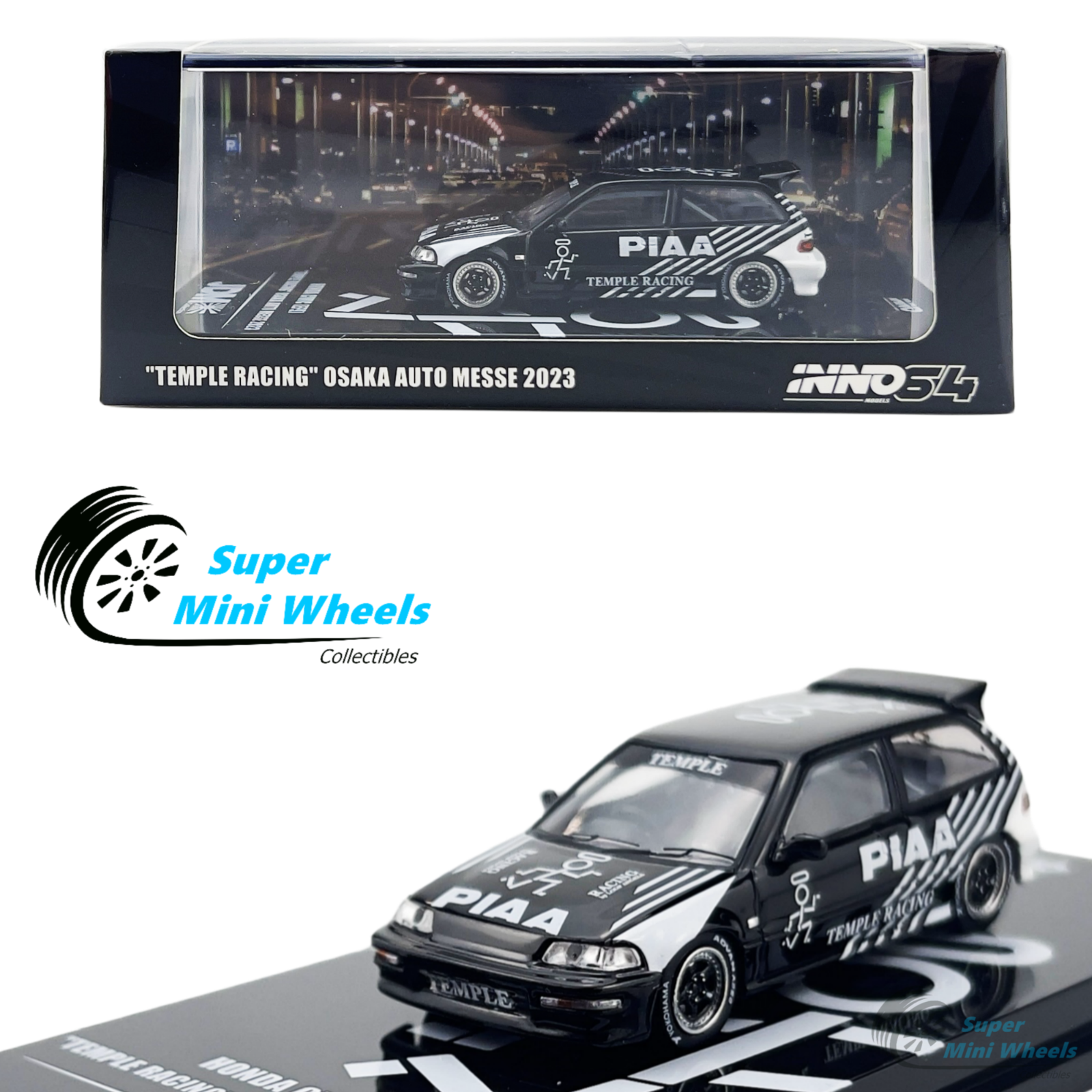 INNO64 1:64 Honda Civic EF9 "Temple Racing" Osaka Auto Messe 2023 ...