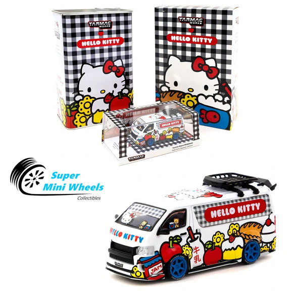 Tarmac Works 1:64 Toyota Hiace Widebody Hello Kitty Capsule Van With O ...
