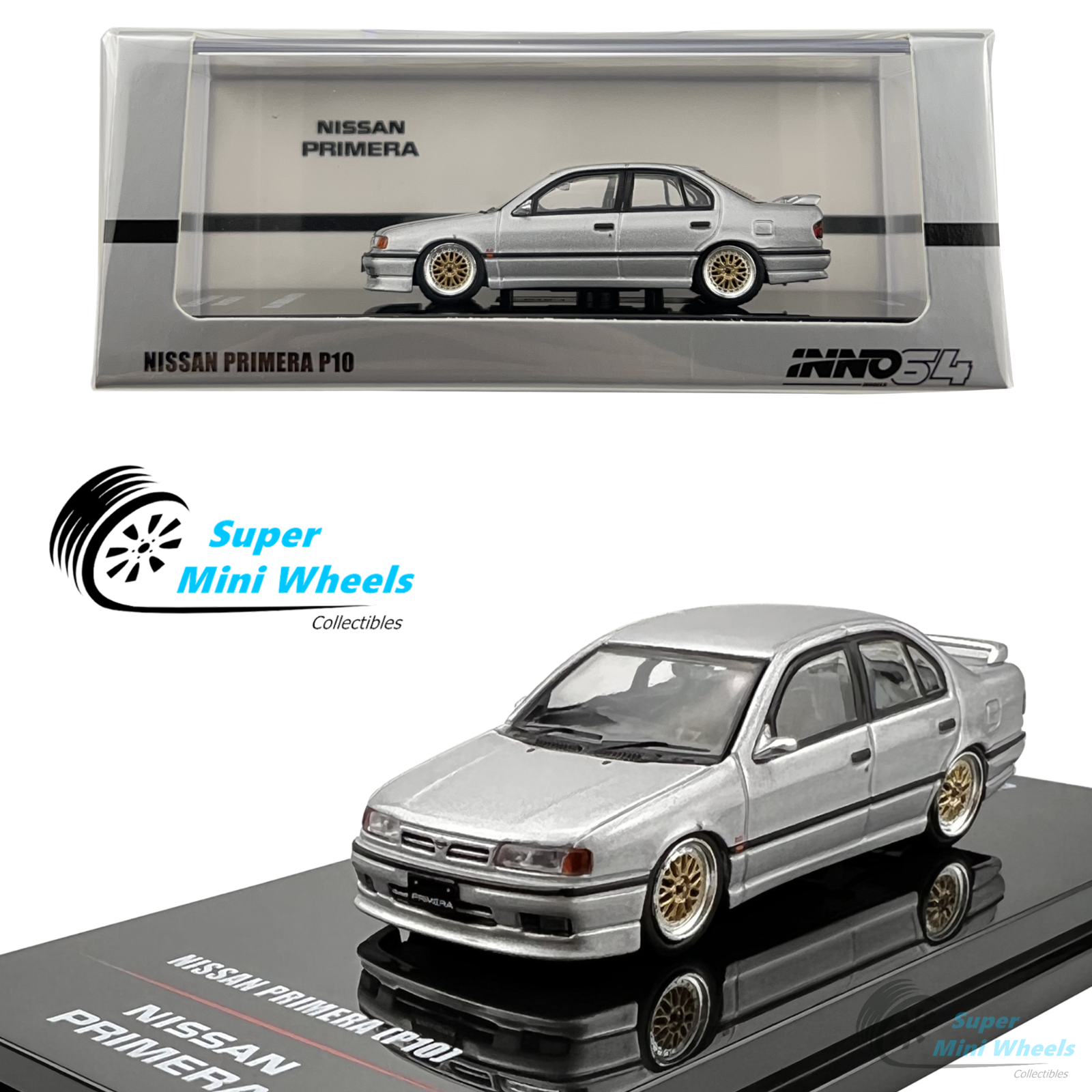 INNO64 1:64 Nissan Primera P10 (Silver) – Super Mini Wheels