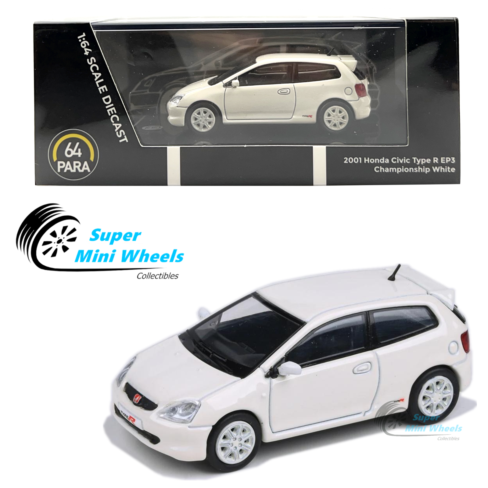 PARA64 1:64 Honda 2001 Civic Type R EP3 - Championship White – Super ...