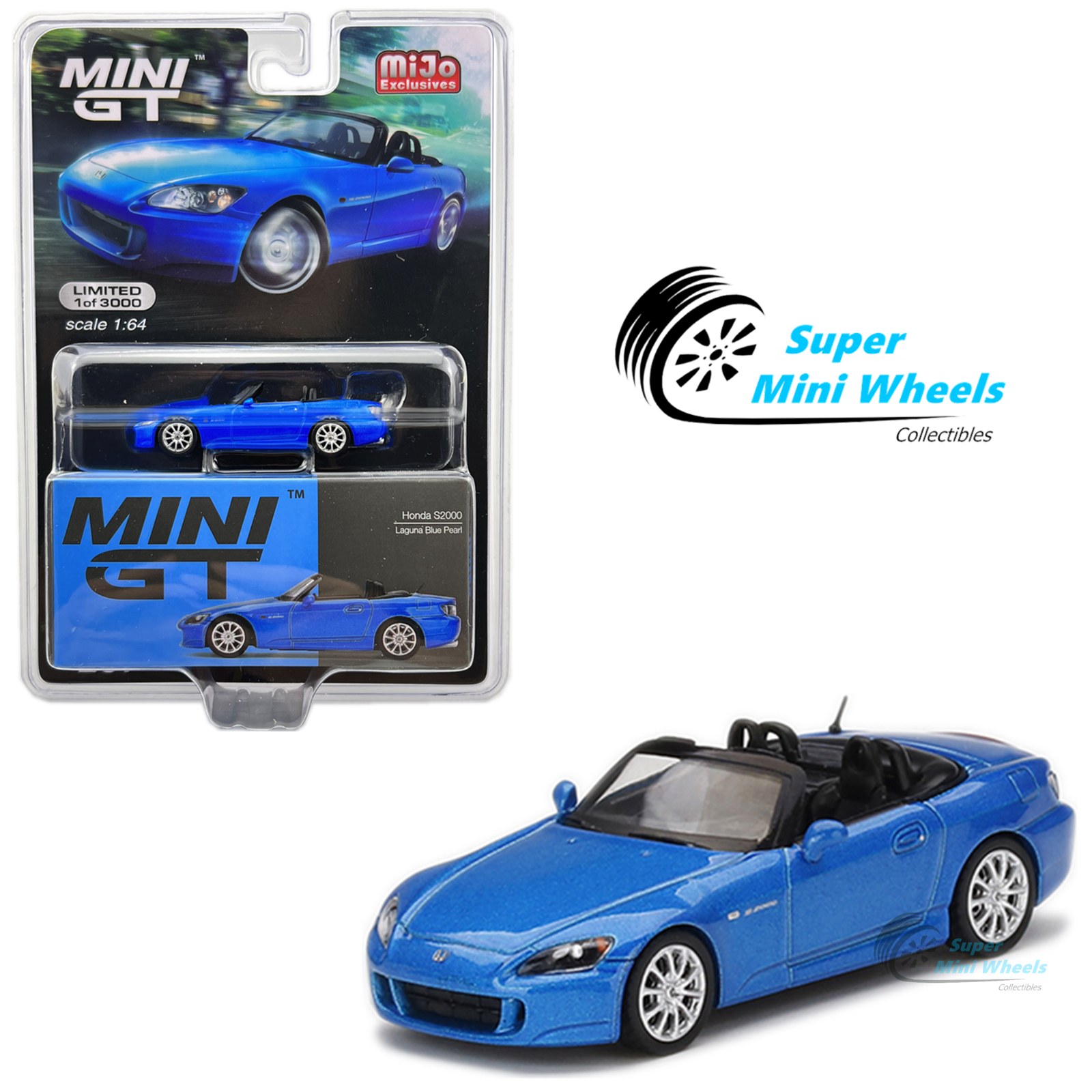 Mini GT 1:64 Honda S2000 (AP2) Laguna Blue Pearl (Blue) #287 – Super ...