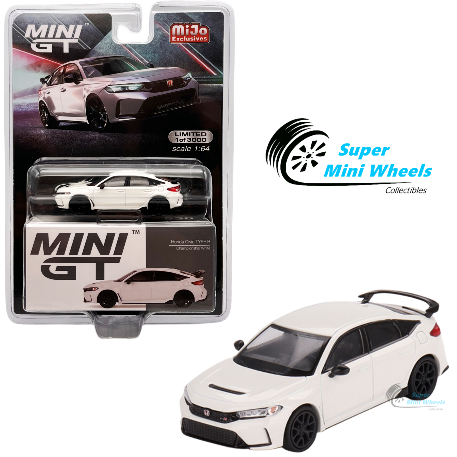 Mini GT 1:64 2023 Honda Civic Type R Championship White #530 – Super ...