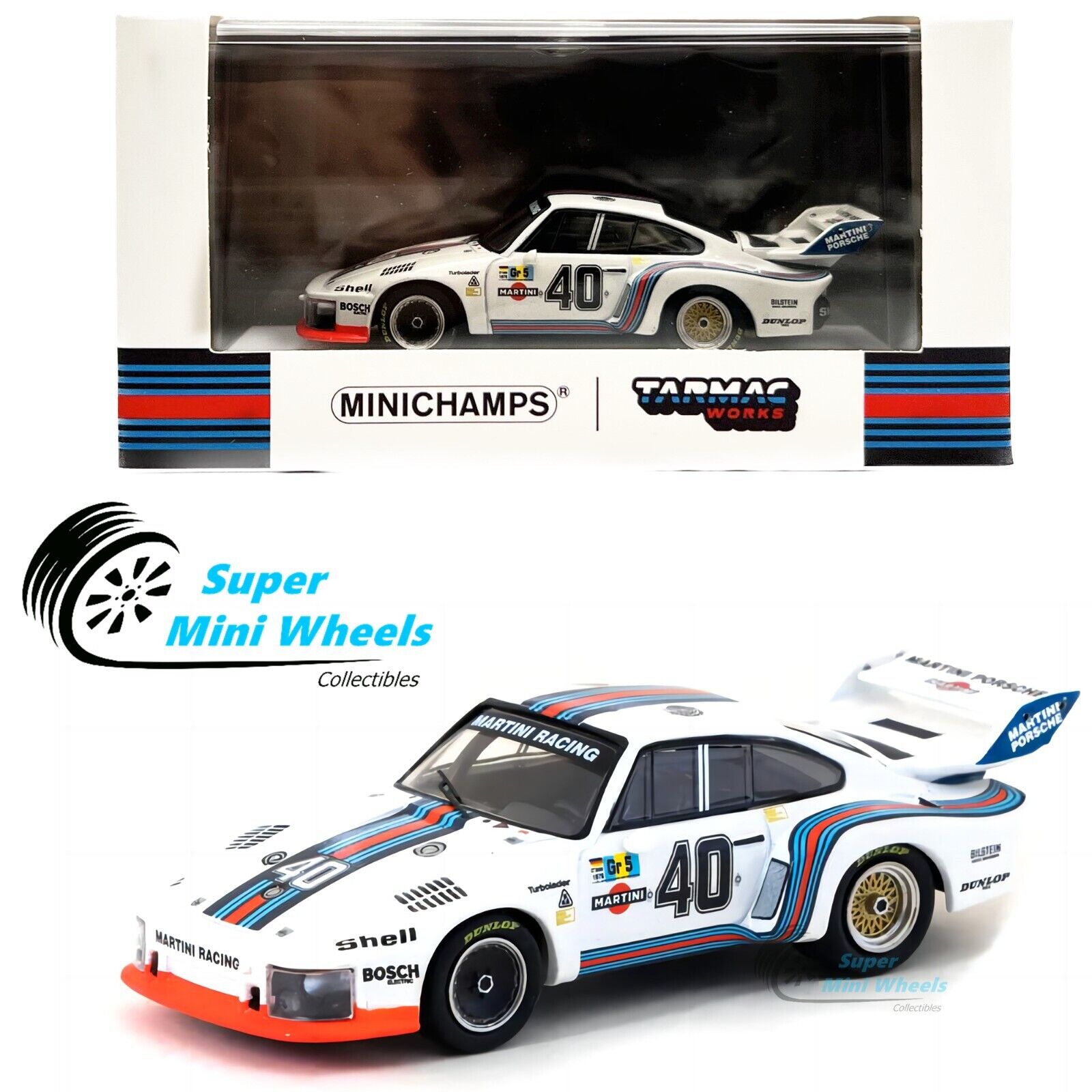 Minichamps x Tarmac Works 1:64 Porsche 935/76 24h Le Mans 1976 #40 Mar ...