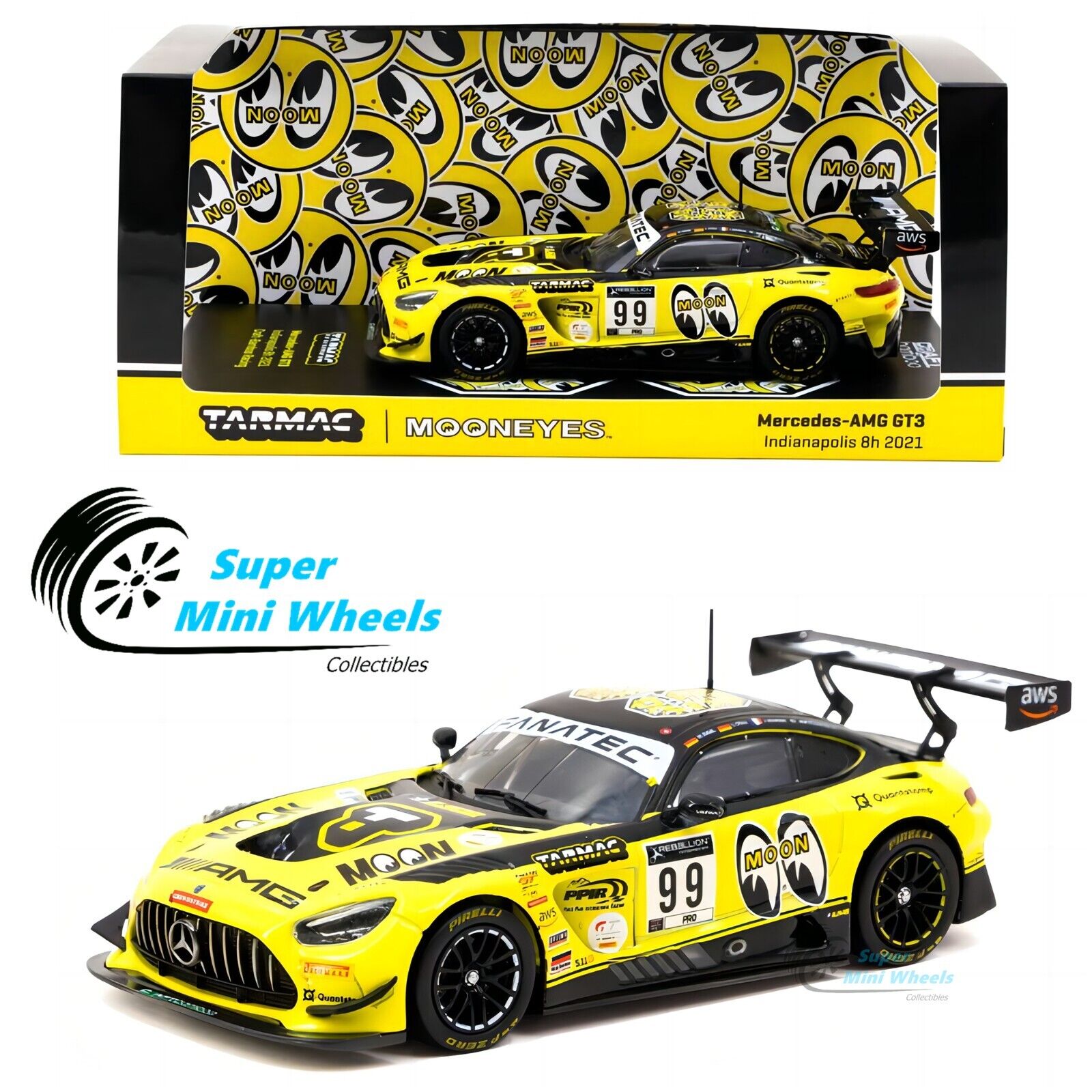 Tarmac Works 1:43 Mercedes-AMG GT3 Indianapolis 8 Hour 2021 #99 Mooney ...