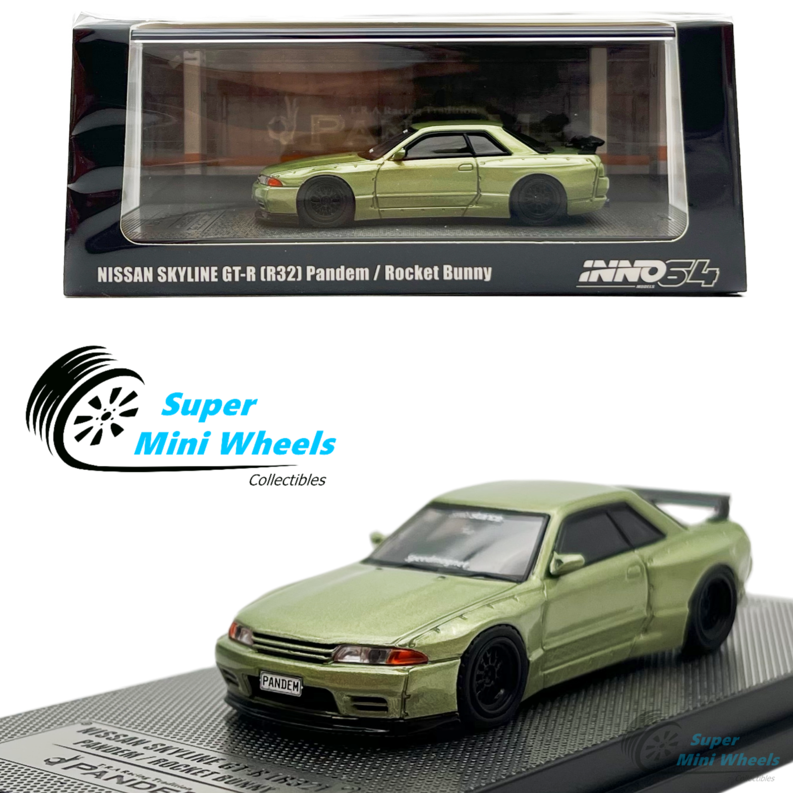 INNO64 1:64 Nissan Skyline GT-R R32 Pandem Rocket Bunny (Green) – Super ...
