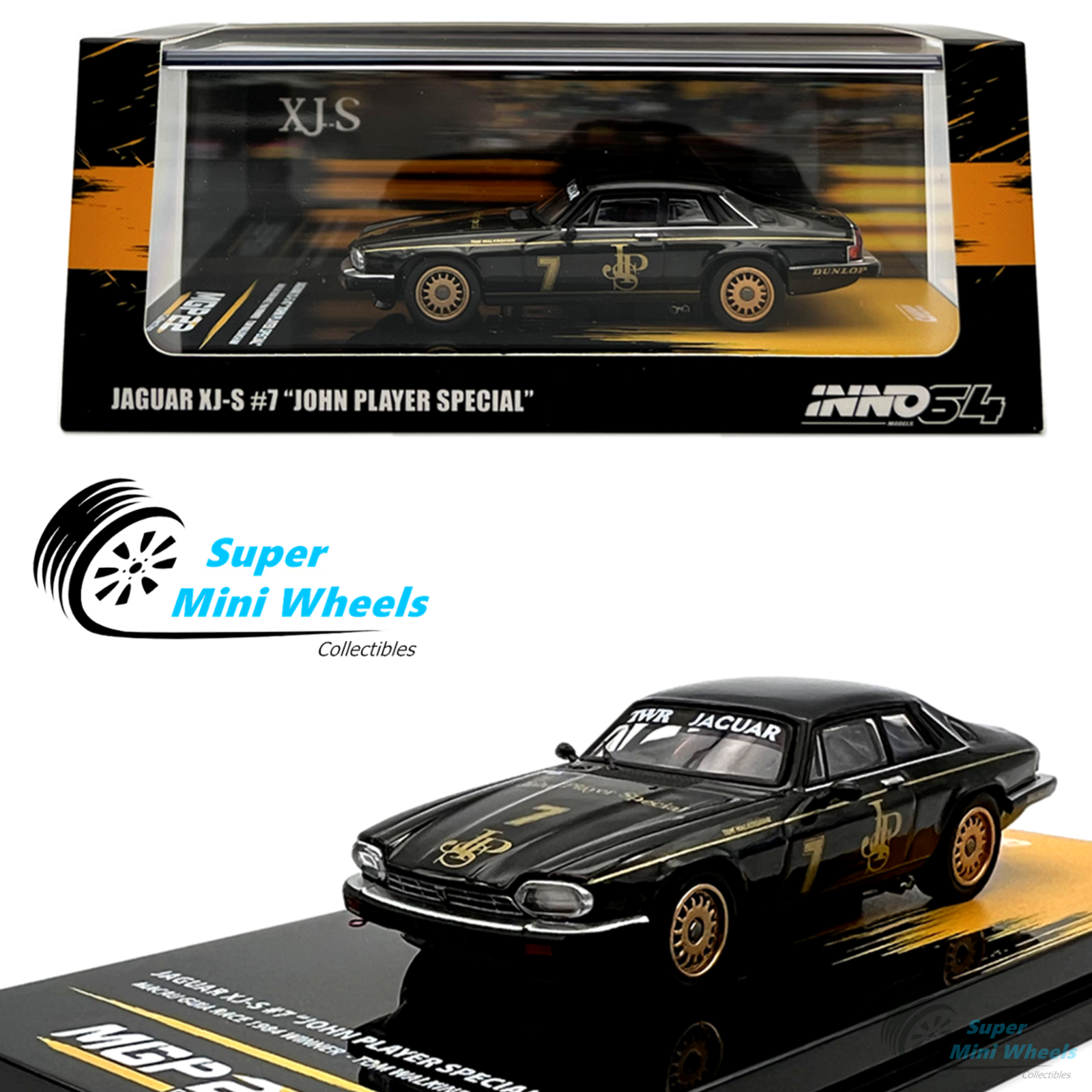 INNO64 1:64 Jaguar XJ-S #7 "John Player Special" JPS (Black) – Super ...
