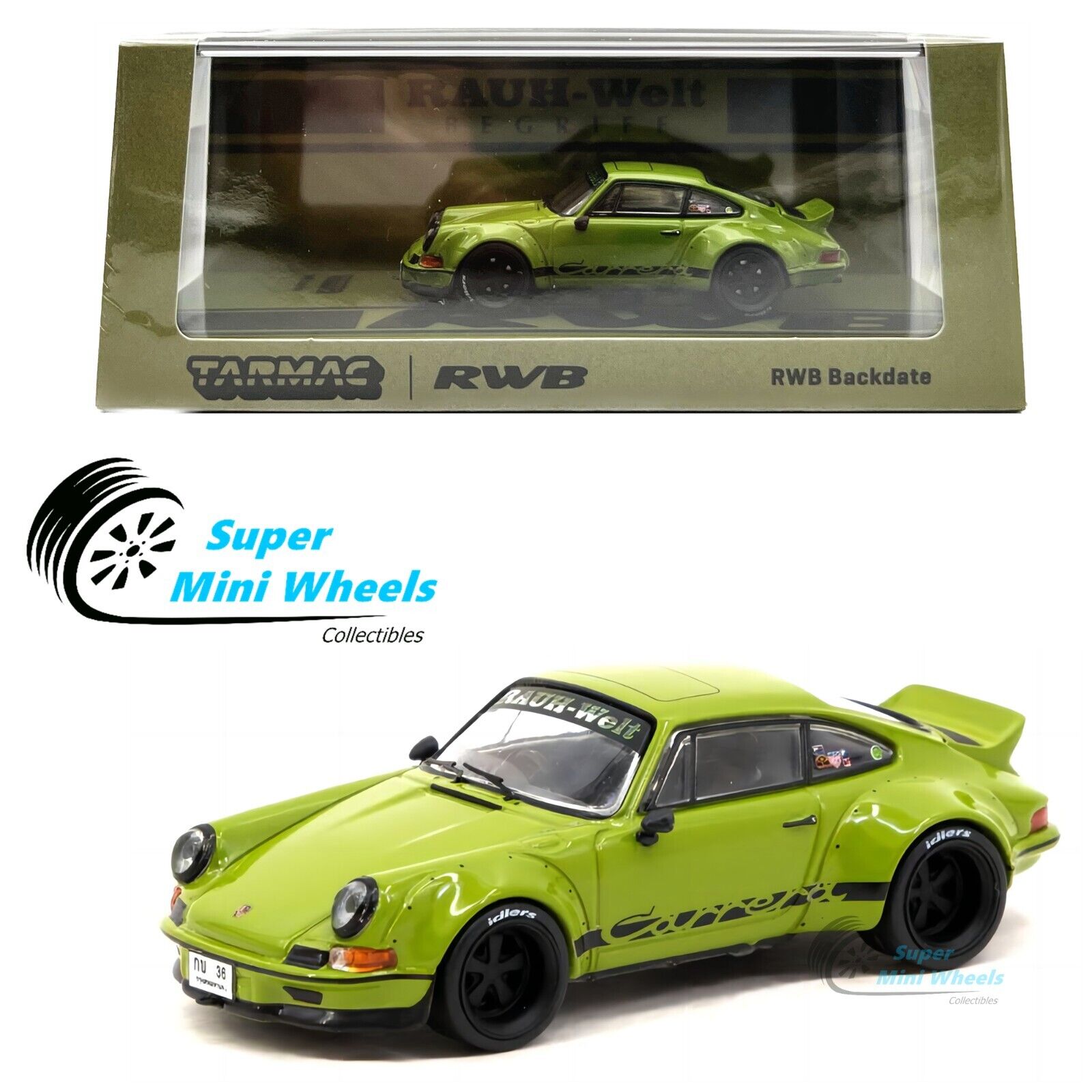 Tarmac Works 1:64 RWB Backdate Olive Green - T64-046-OG – Super Mini Wheels