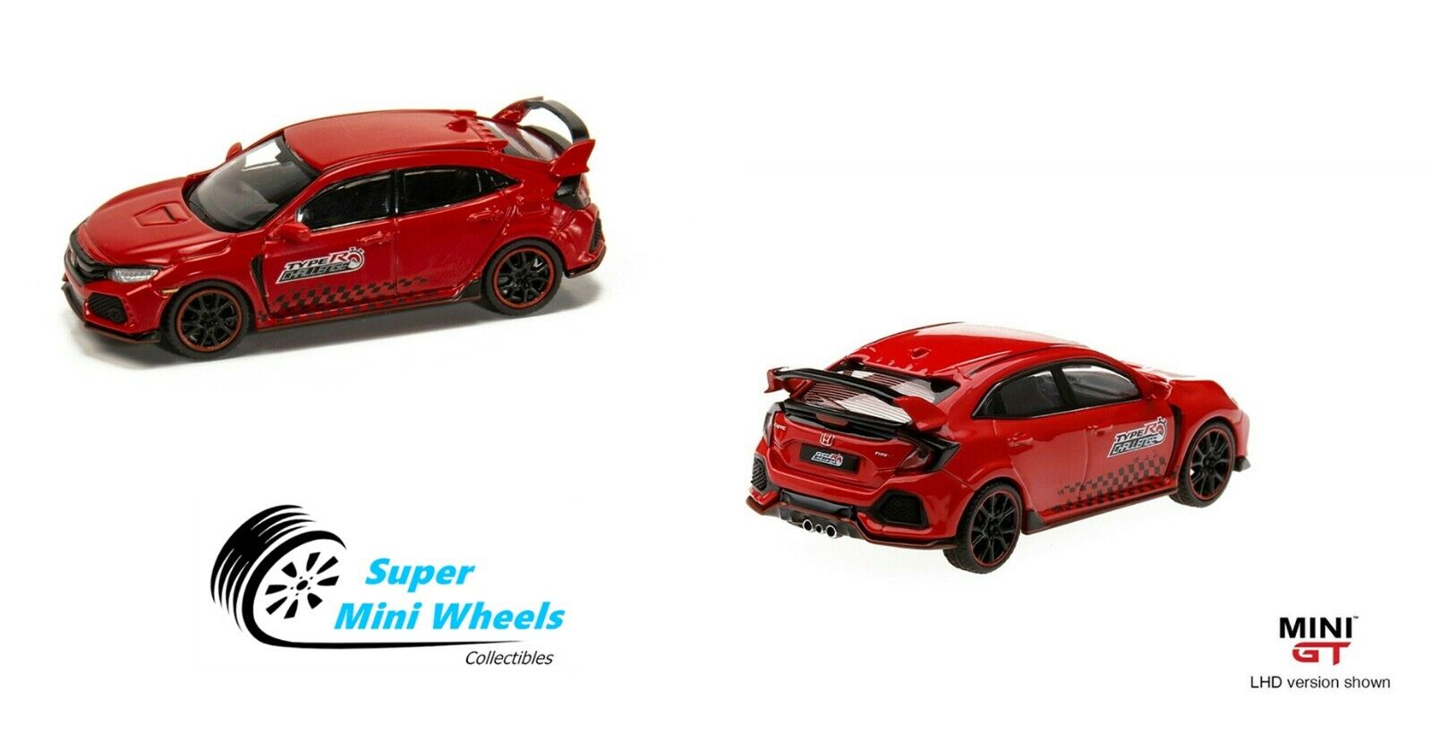 Mini GT 2017 Honda Civic Type R FK8 (Red) Time Attack Challenge 1:64 ...