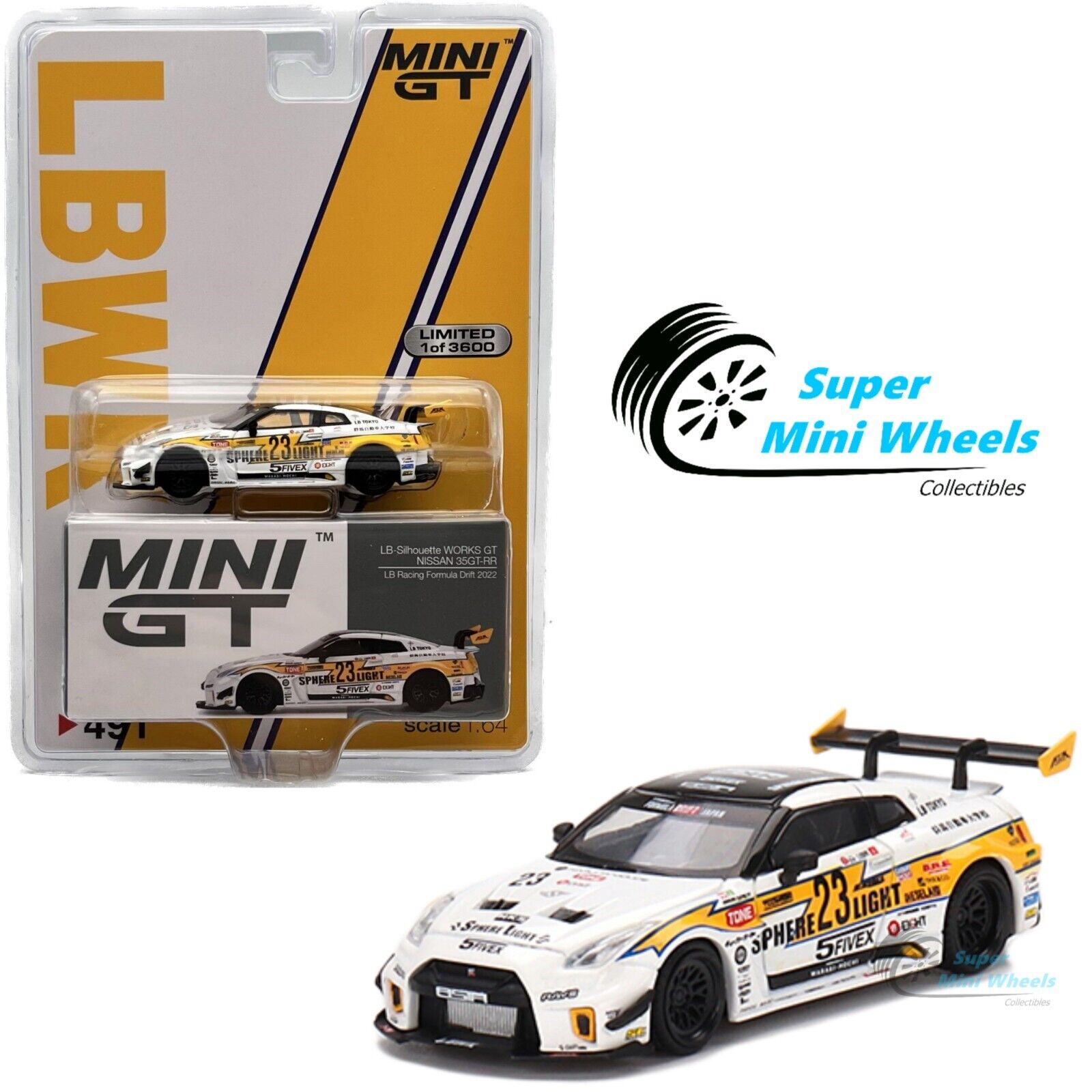 Mini GT 1:64 Nissan LB-Silhouette WORKS GT 35GT-RR Ver.2 LB Racing Dri ...