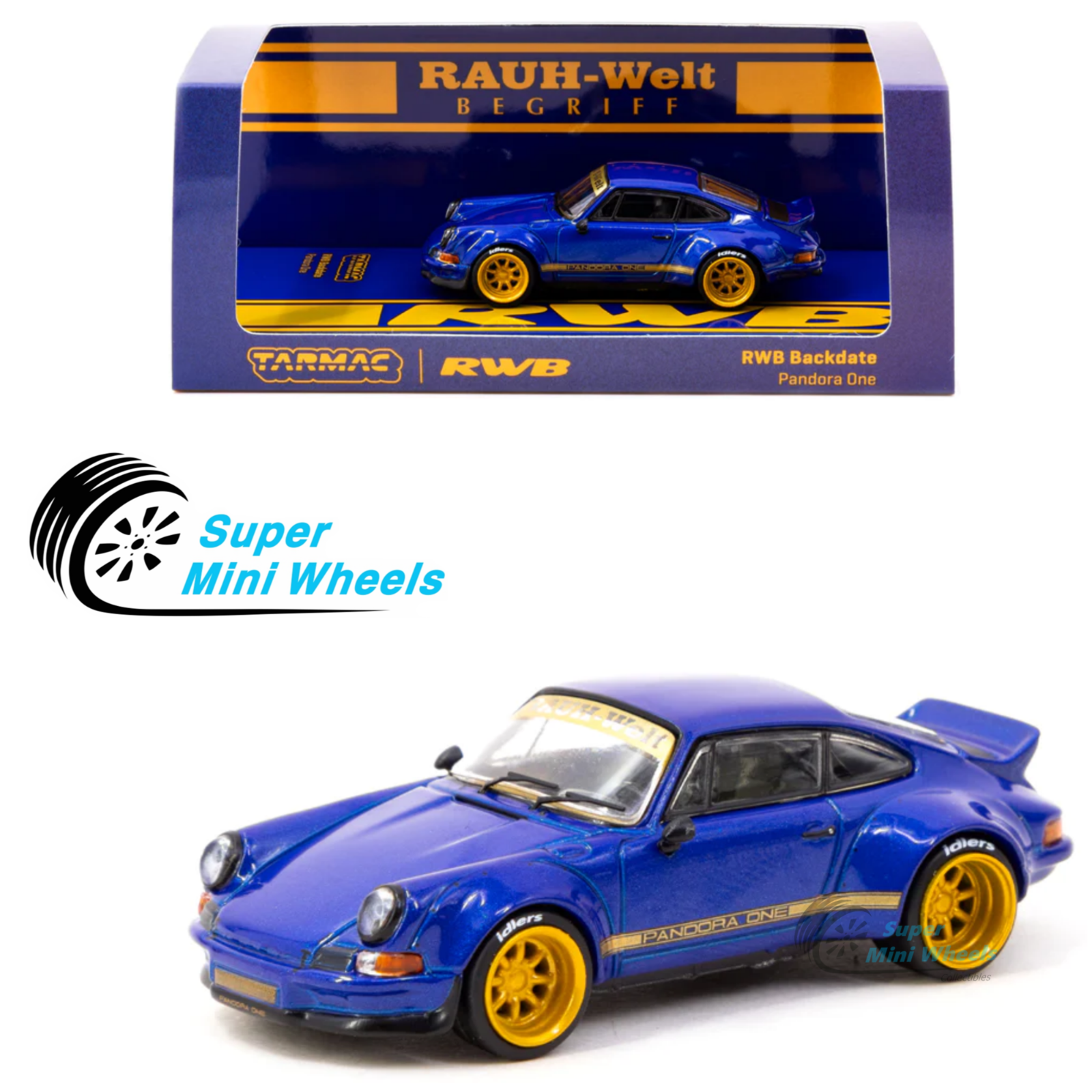 Tarmac Works 1:64 Porsche 911 RWB Backdate Pandora One – Super Mini Wheels