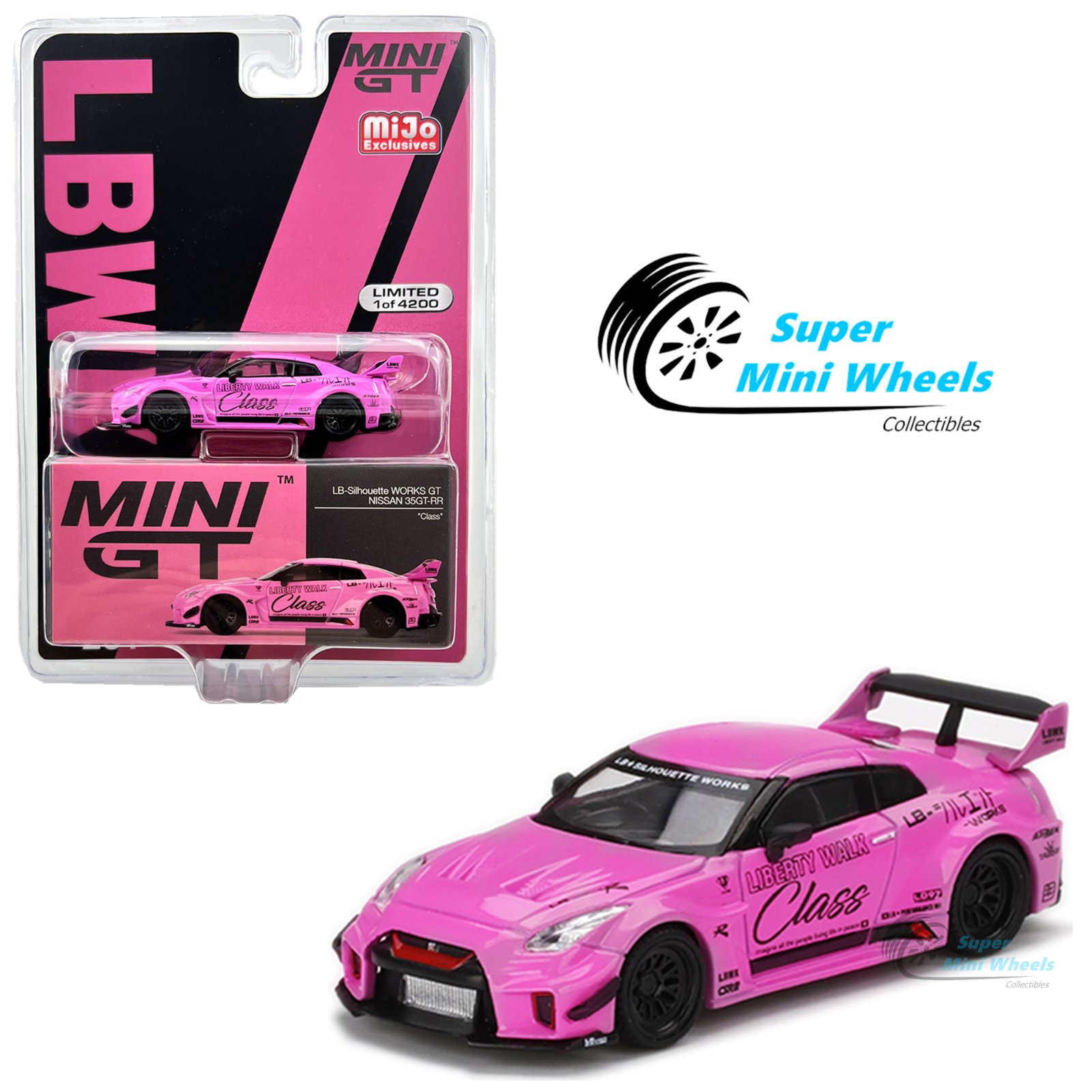 Mini GT 1:64 LB-Silhouette WORKS GT NISSAN 35GT-RR Ver.1 (Pink) #281 ...