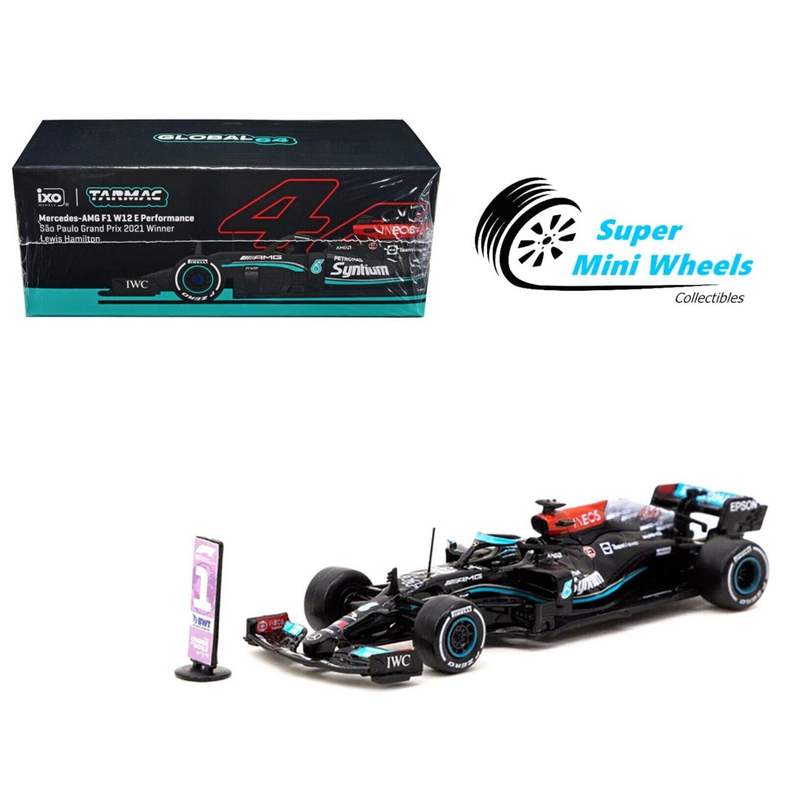 Tarmac Works 1:64 Mercedes-AMG F1 W12 E Performance São Paulo 2021 Ham ...