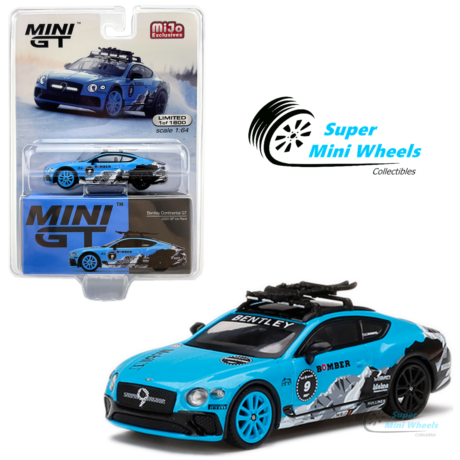Mini GT 1:64 Bentley Continental GT (Blue) 2020 GP Ice Race #247 ...