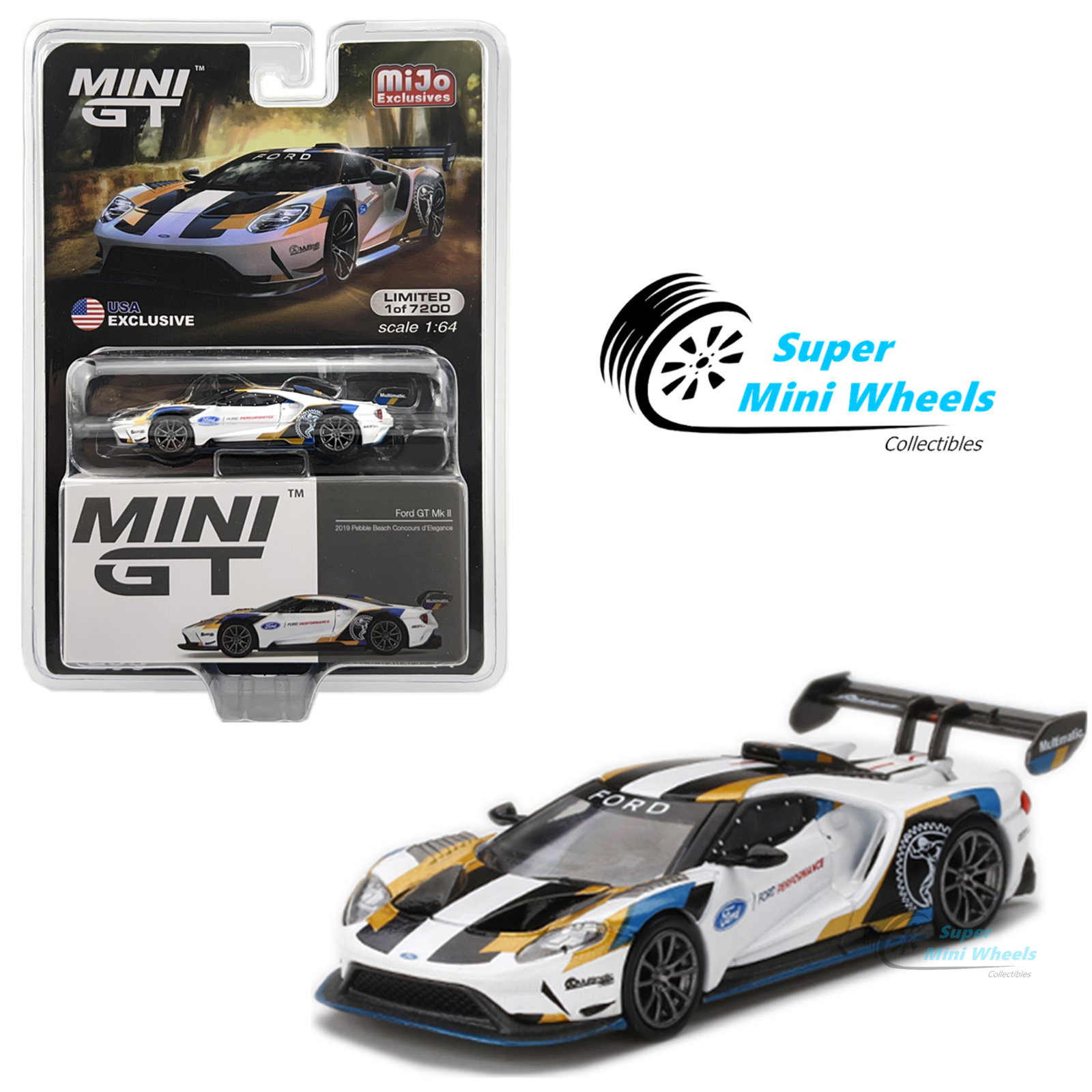 Mini GT 1:64 Ford GT Mk II 2019 Pebble Beach Concours d'Elegance #293 ...