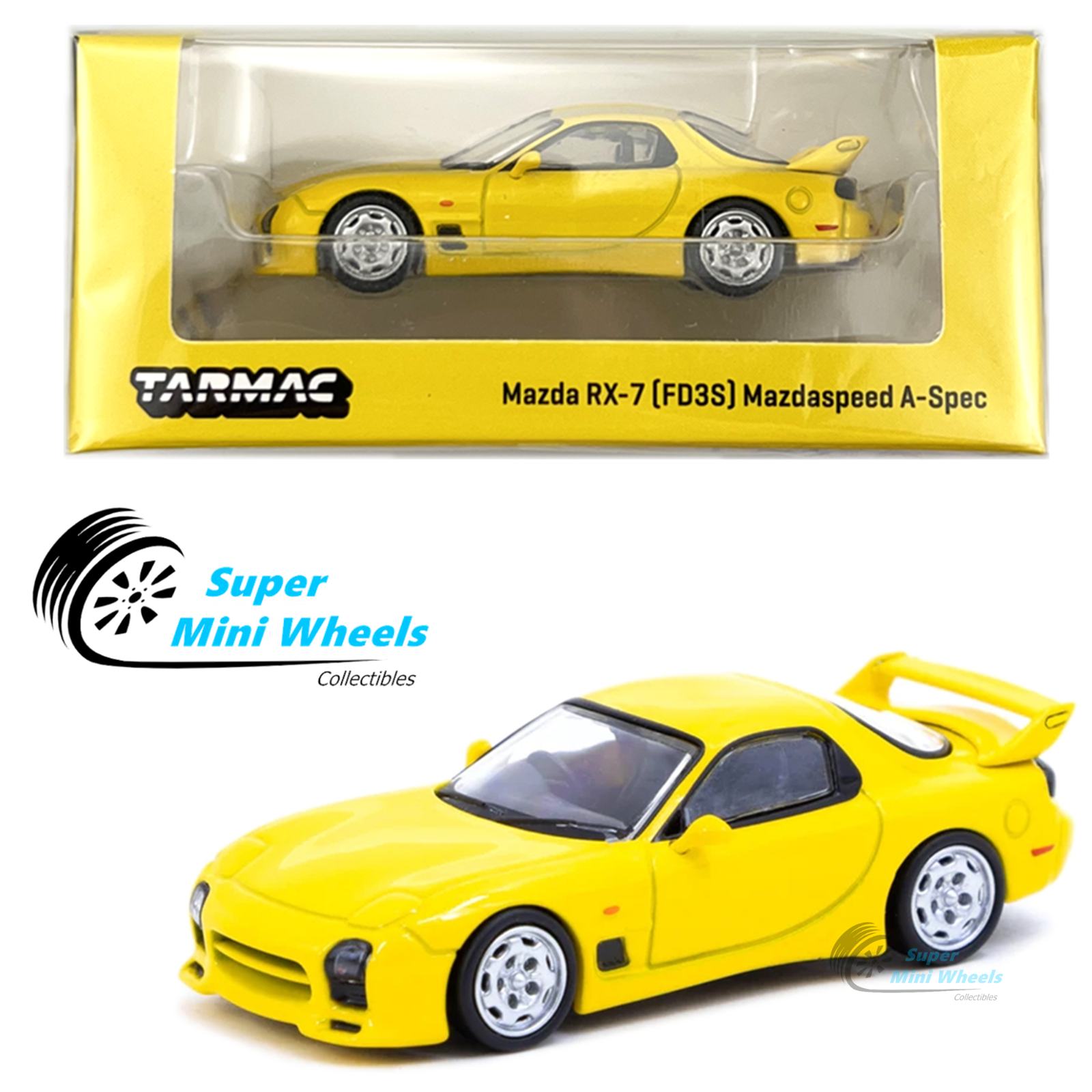 Tarmac Works 1:64 Mazda RX-7 (FD3S) Mazdaspeed A-Spec Competition Yell ...
